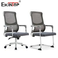 China Gray Mid Back Mesh Office Chair With Adjustable Seat Height And Armrests for sale