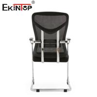 China Black Commercial-Style Office Chair Mesh Backrest With Armrests for sale