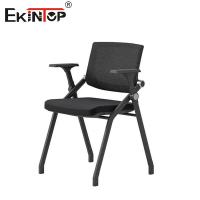 China Mesh Back Black Training Chairs With Armrests For Learning And Training for sale