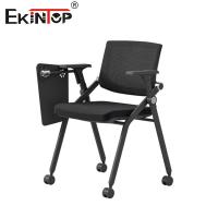 China Training Room Chairs With Sponge Seat Cushion Armrests And Wheels for sale
