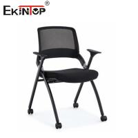 China Black Training Chair With Armrests Breathable Mesh Material And Mesh Backrest for sale