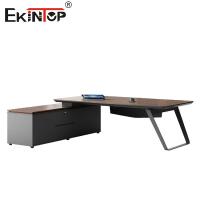 China Modern Style Design Office Desk With Storage Cabinet Customizable for sale