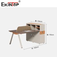China Employee Office Workstation With Privacy Screen And Storage Cabinet Modern Style for sale