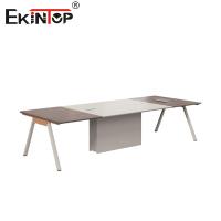 China Modern Style Conference Table With Metal Legs And Wooden Material for sale