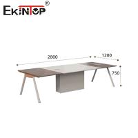 China Modern Style Conference Table With Metal Legs And Wooden Material for sale