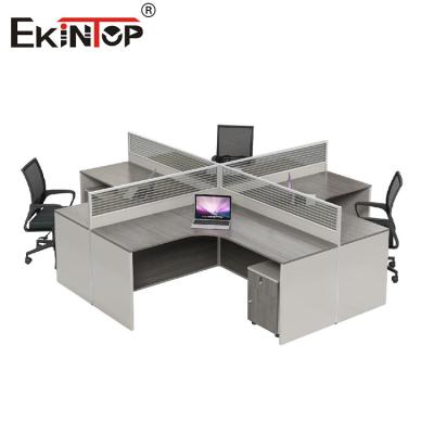 China Modular Office Workstation Commercial Style Customizable With Wood Material for sale