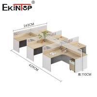 China Modern Style Employee Office Workstation Computer Desk With Storage Cabinet for sale
