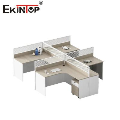China Modular Multi-Person Office Workstation With Privacy Screens Industrial Style for sale