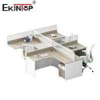 China Modular Multi-Person Office Workstation With Privacy Screens Industrial Style for sale