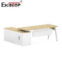 China Discounted Modern Style Wooden Office Desk with Storage Cabinet for sale