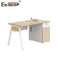 China Walnut-Colored Employee Office Workstation With Storage Cabinet for sale