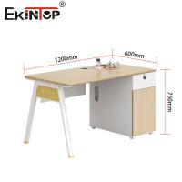 China Walnut-Colored Employee Office Workstation With Storage Cabinet for sale
