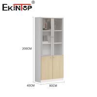 China Wooden Storage Cabinet With Glass Doors Filing Cabinet Commercial Style for sale