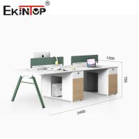 China Workstation Furniture 4 Person Office Desks With Partition Screens for sale