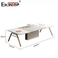 China Modern Aluminum Alloy Legs Conference Table For 6 Person Meeting Table for sale
