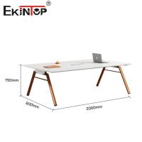 China Modern Minimalist Style Conference Table With Metal Legs And Wooden Tabletop for sale