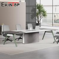 China Office Furniture Metal Legs Wooden Desktop In Modern Style Manufacturer for sale