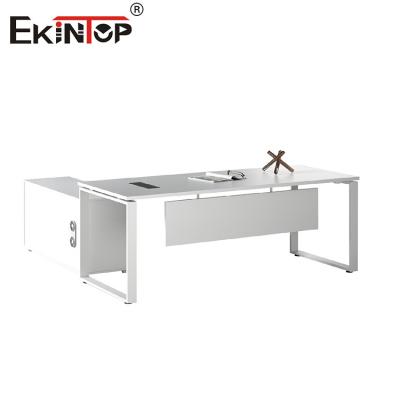 China Executive Office Desk With Metal Legs Minimalist Style Furniture for sale
