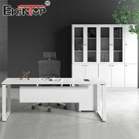 China Executive Office Desk With Metal Legs Minimalist Style Furniture for sale