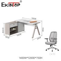 China Business Style L-Shaped Office Desk Wood Material For Employees for sale