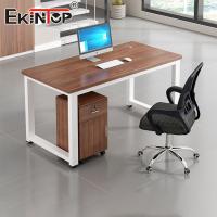 China Wood Iron Office Desk Furniture Set Office Reception Furniture for sale