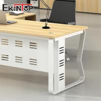China Wooden Material Employee Office Desk Modern Style Solid Oak Desk for sale