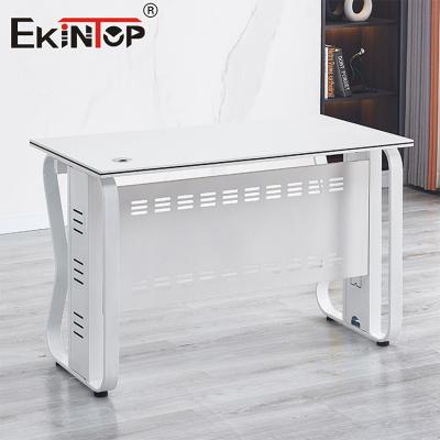 China Discounted White Executive Employee Desk Modern Style Solid Oak Desk for sale