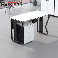 China Factory Price Executive Office Desk With Storage Cabinet Solid Wood Computer Desk for sale