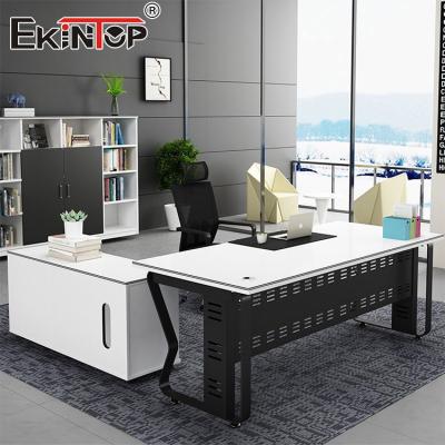 China Modern Office Desk L-Shaped Desk Customizable Wood Corner Desk for sale