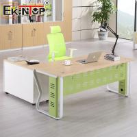 China Walnut Manager Executive Office Desk Modern Style Wood Corner Desk for sale
