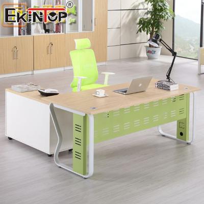 China Walnut Manager Executive Office Desk Modern Style Wood Corner Desk for sale