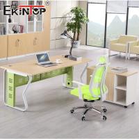 China Walnut Manager Executive Office Desk Modern Style Wood Corner Desk for sale