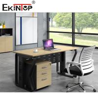 China Employee Desks In Walnut Wood Modern Style Customizable Computer Desk Chairs for sale