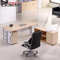 China Office Space Manager Desks Wood Material Computer Desk Chairs for sale