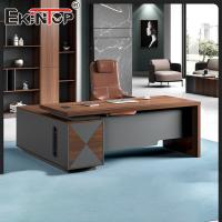 China Classic Style Walnut Executive Office Desk Large Desk With Drawers for sale