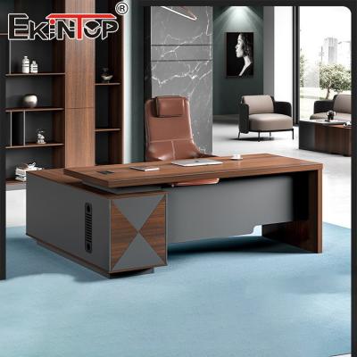 China Classic Style Walnut Executive Office Desk Large Desk With Drawers for sale