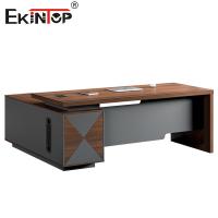 China Modern Wooden Office Desk Workstation Table Large Desk With Drawers for sale