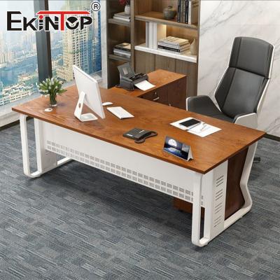 China Discounted Price Modern Design Walnut Office Desk Bespoke Desk for sale