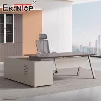 China L-shaped Modern Style Executive Desk from Furniture Factory Acacia Wood Desk for sale