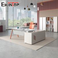 China Modern Office Furniture Table L Shaped Executive Office Desk Acacia Wood Desk for sale