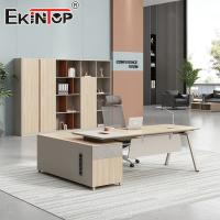 China Commercial Style Executive Desk Large Writing Desk in Walnut Wood for sale