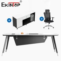 China Modern Office Furniture Business Office Desk with Side Cabinet Desk Sets for sale