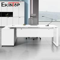 China Wooden White Commercial Style Office Desk Meeting Table All Modern Desk for sale