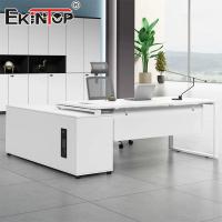 China Wooden White Commercial Style Office Desk Meeting Table All Modern Desk for sale