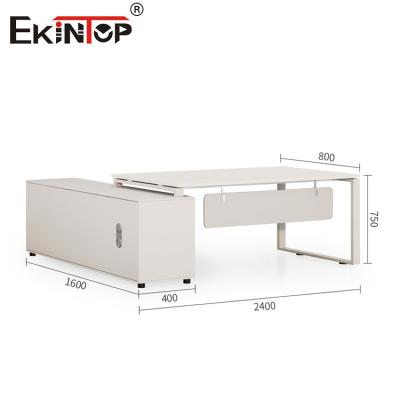 China Custom White Office Desk with Special Design Minimalist Style All Modern Desk for sale