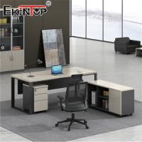 China Walnut Industrial Style Manager Office Desk General Commercial Furniture for sale