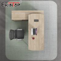 China Modern Office Desk Computer Desk Wood Material Executive Desk with Paper Finished Surface for sale