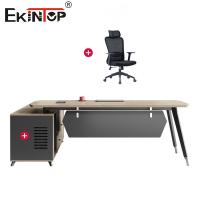 China Walnut Office Desk in Modern Style Executive Desk with Drawers Extendable Function for sale