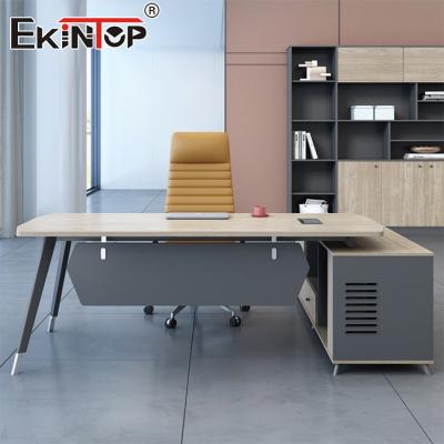 China Manufacturer Furniture Natural Wood Office Desk Executive Desk with Drawers for sale