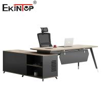 China Manufacturer Furniture Natural Wood Office Desk Executive Desk with Drawers for sale
